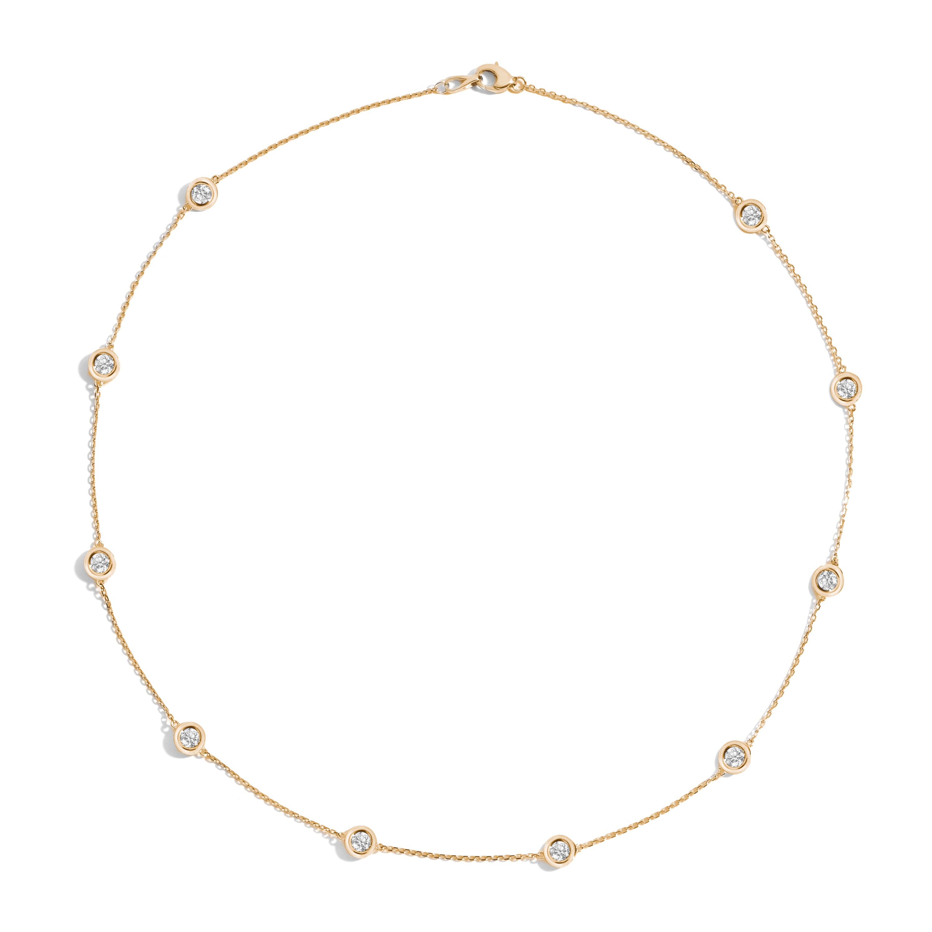 XL Channel-Set Diamond Scatter Necklace – Shahla Karimi