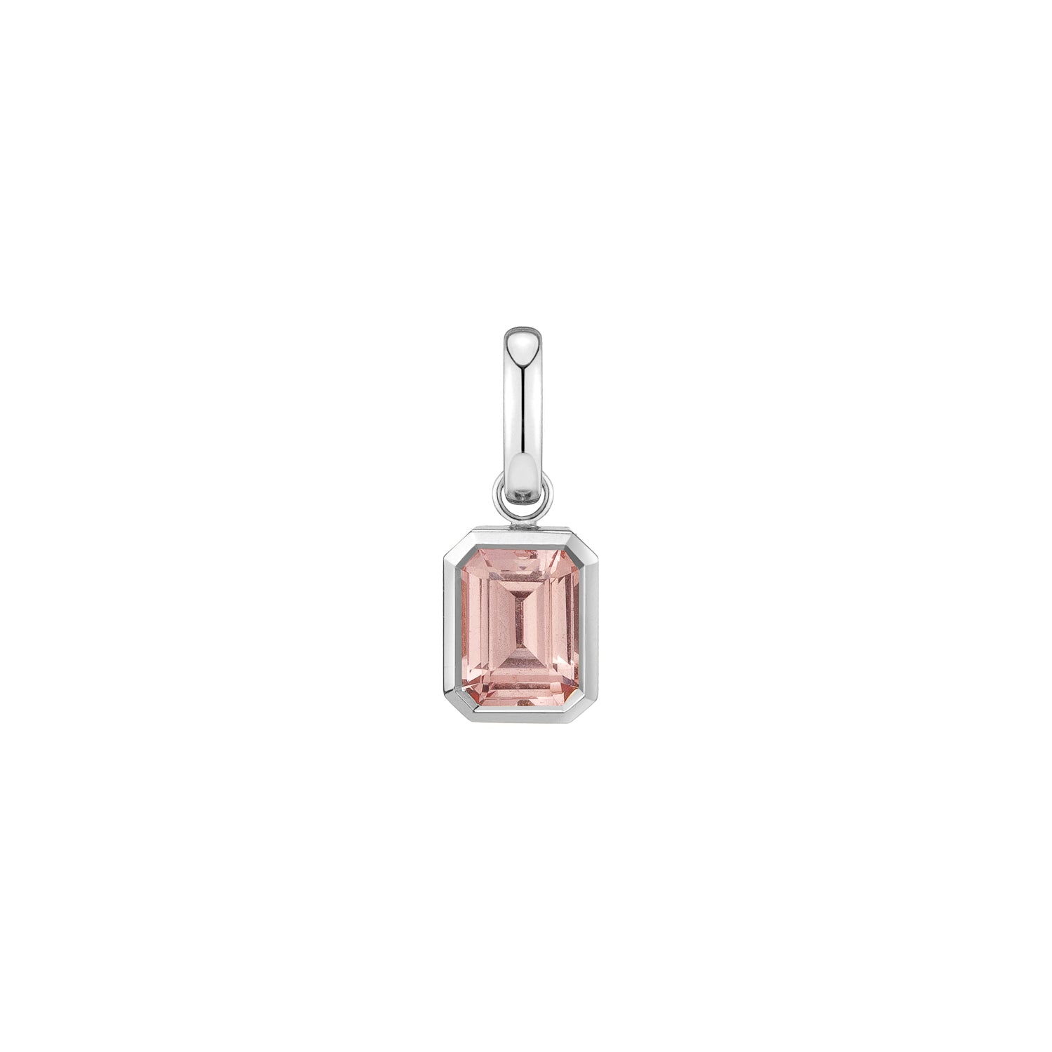 Peach Sapphire Emerald-Cut Charm – Shahla Karimi