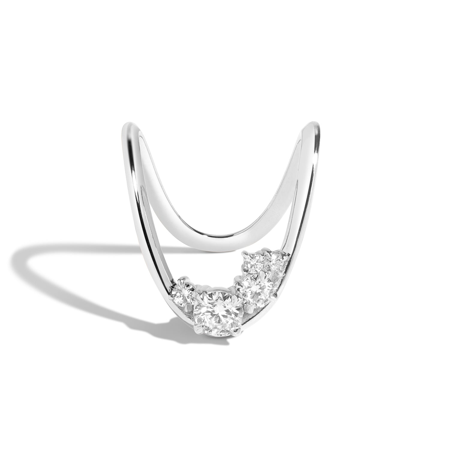 Zaha Cluster Deep Curve Ring – Shahla Karimi